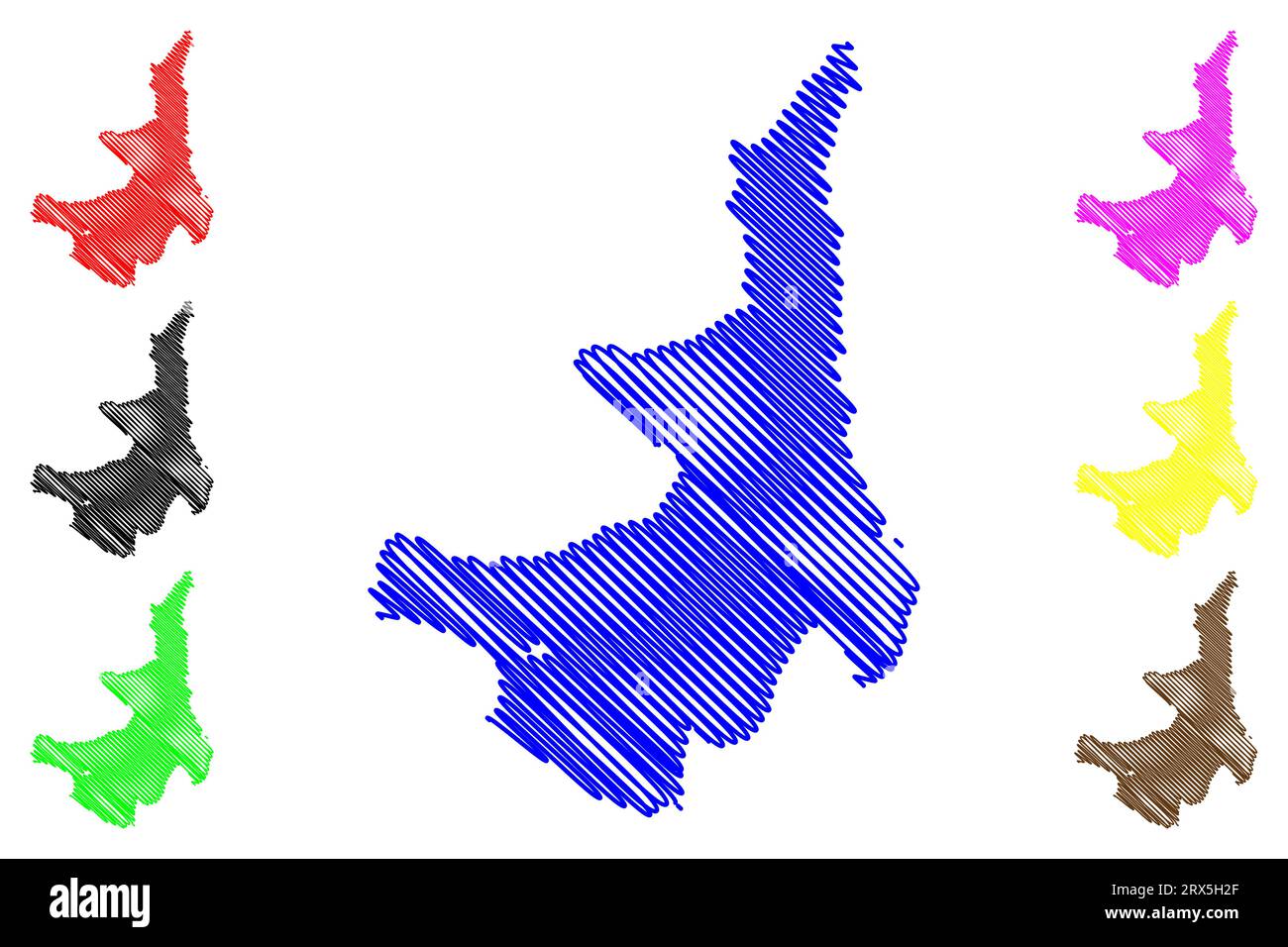 Lake Batak Reservoir (Republic of Bulgaria) map vector illustration ...