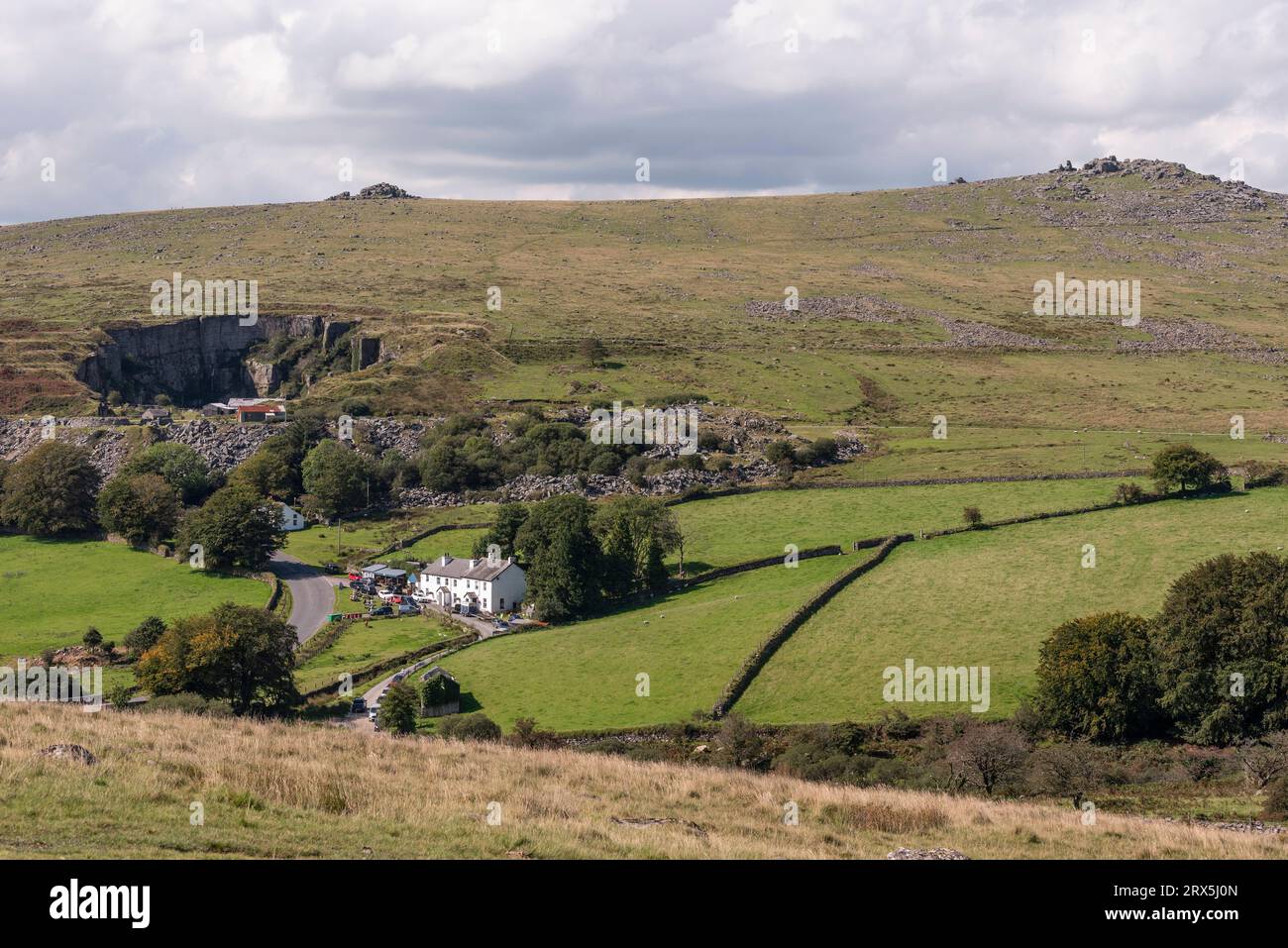 Merrivale, Dartmoor, Devon, England, UK. 3 September 2023. An overview ...