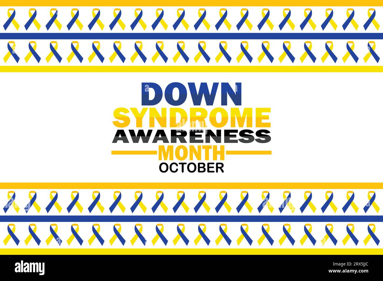 October is Down Syndrome Awareness Month. Vector illustration. Suitable ...