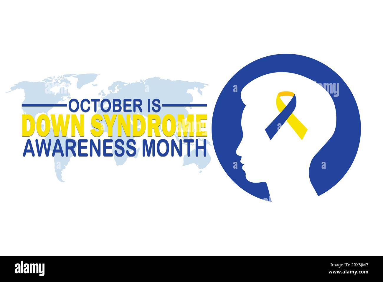 October is Down Syndrome Awareness Month Vector illustration. Suitable for greeting card, poster ...