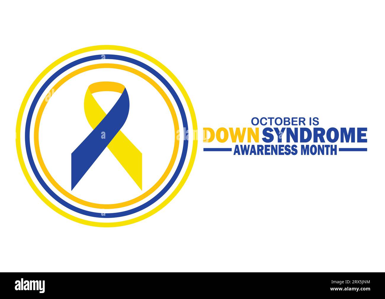 October is Down Syndrome Awareness Month Vector illustration. Holiday ...