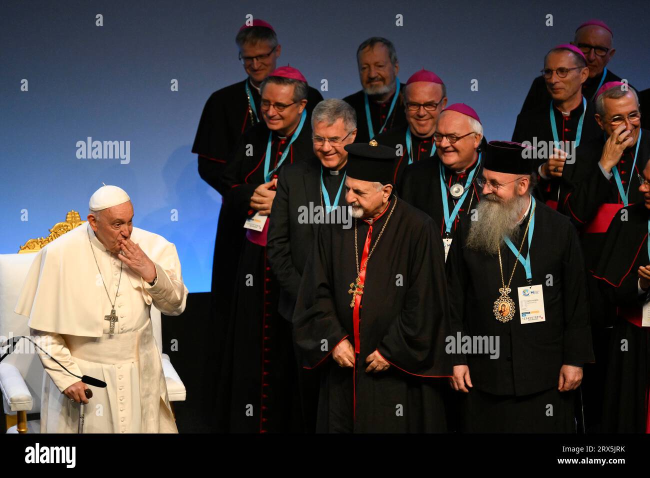 France, Marseille, 2023/9/23 .Pope Francis participates in the final ...