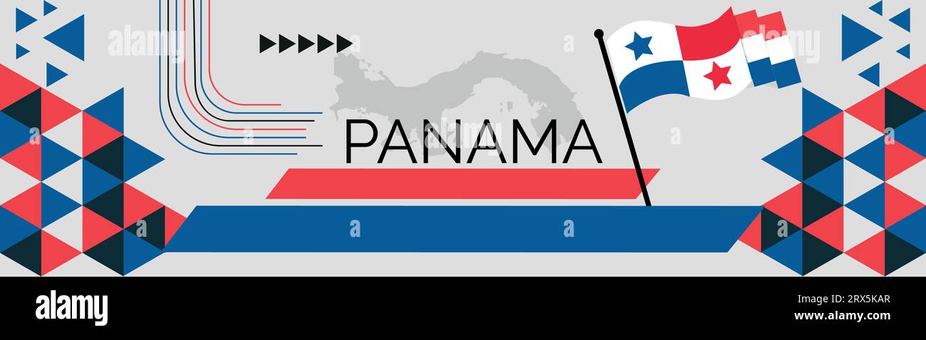 PANAMA Map and raised fists. National day or Independence day design ...