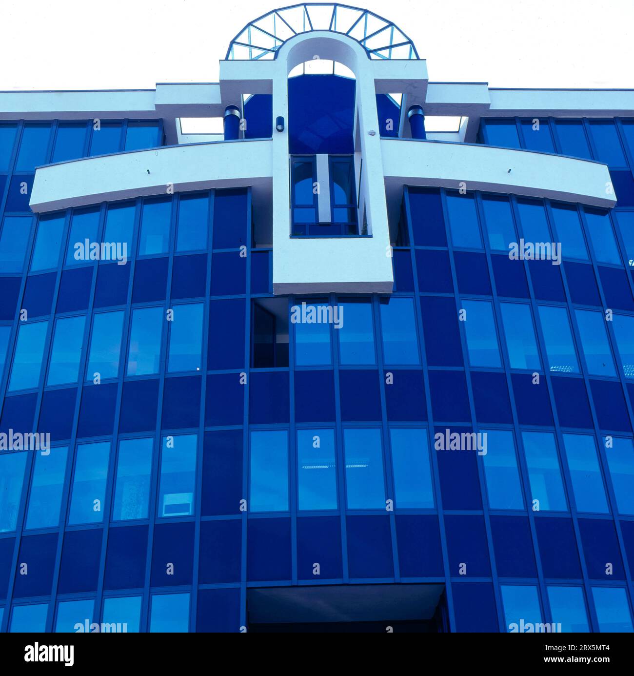 Factory building entrance, office building and business house, glass ...