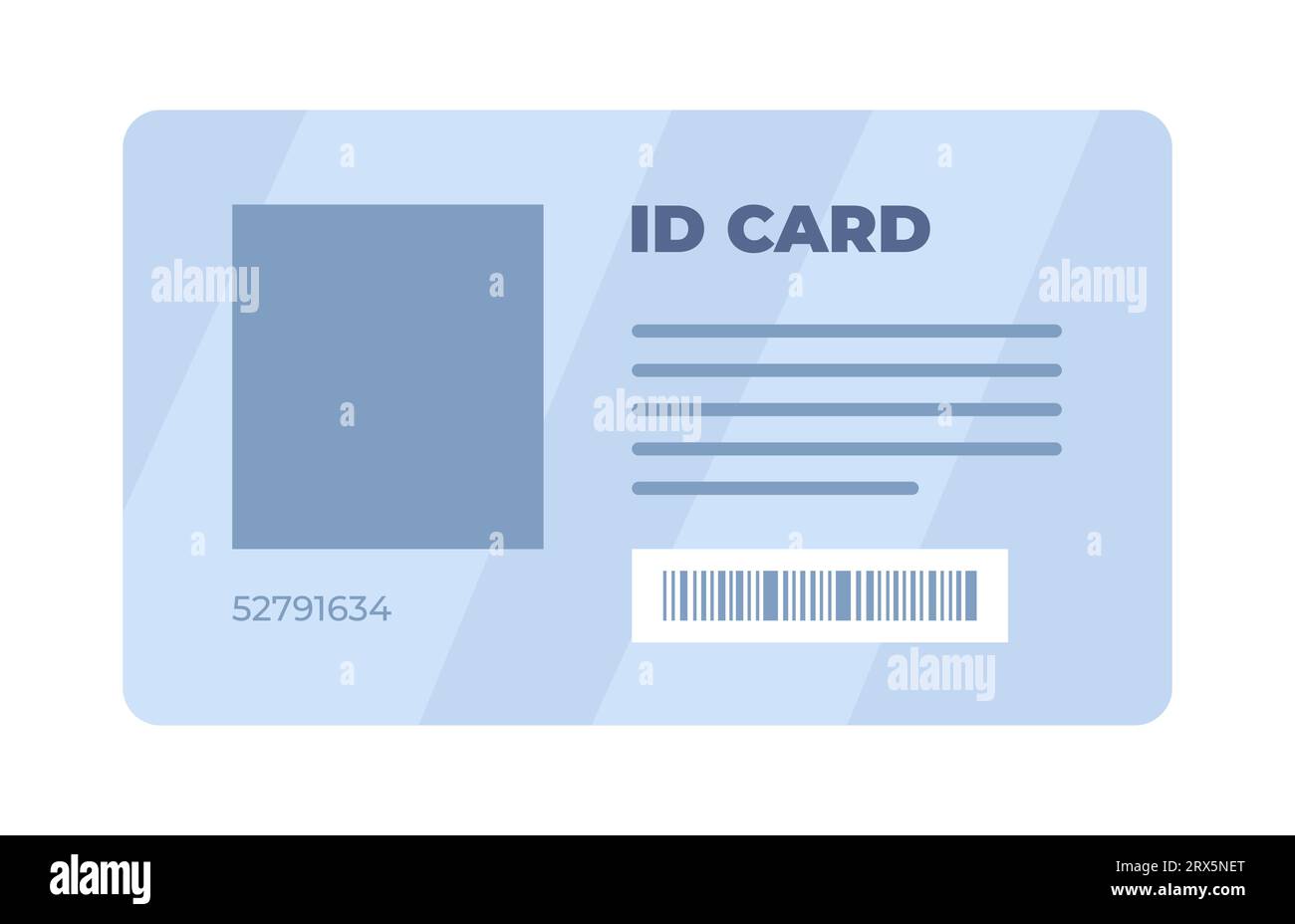 ID card. Personal info data. Identification document with person photo ...