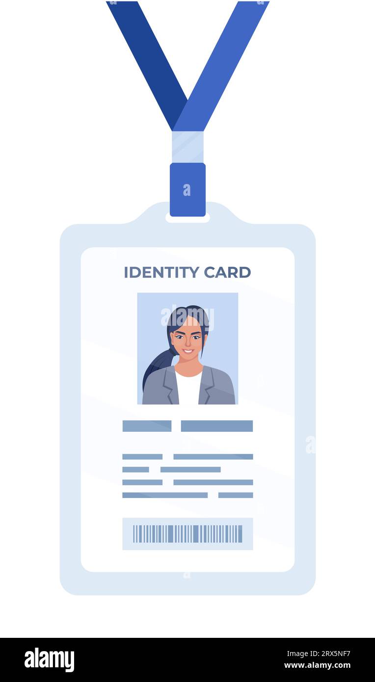Staff id card vector vectors Cut Out Stock Images & Pictures - Alamy