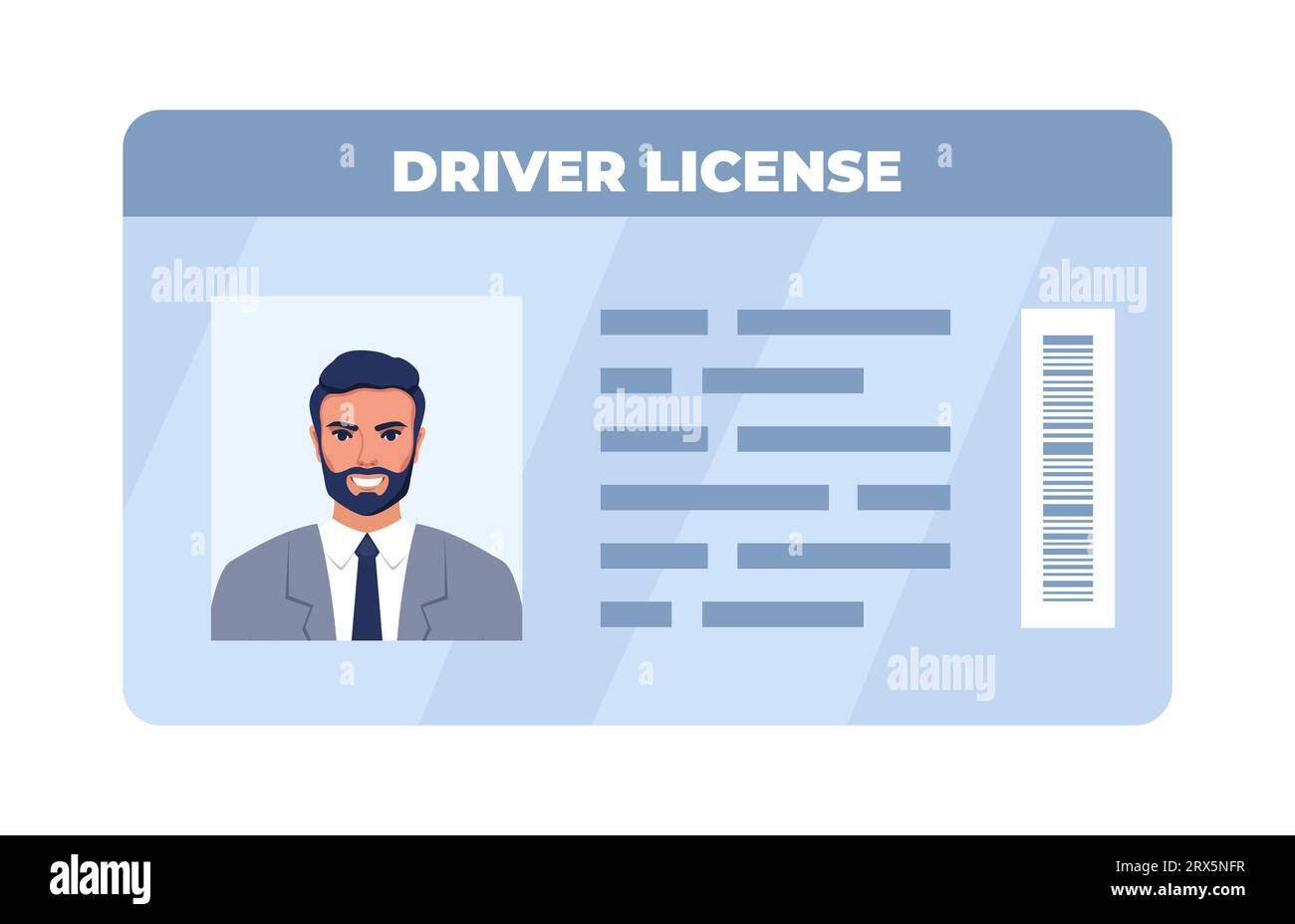 Driver License ID card. Personal info data. Identification document ...