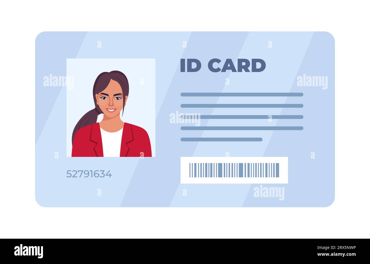 ID card. Personal info data. Identification document with person photo ...