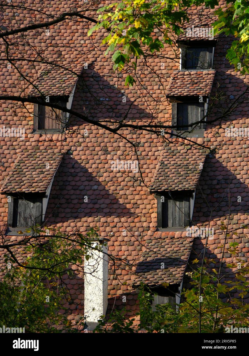 Half-timbered house with dormer windows, Maulbronn Monastery in the ...
