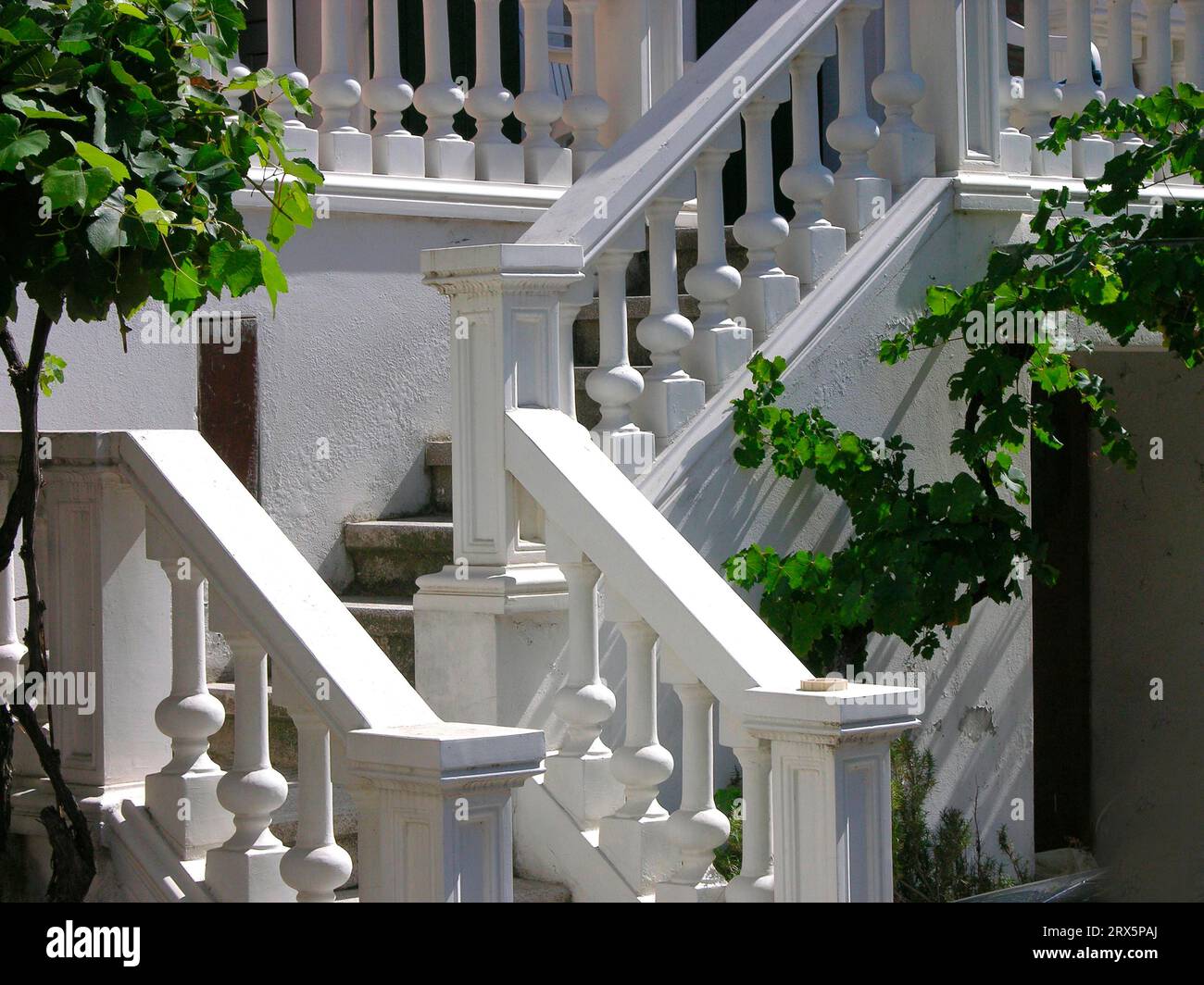 Railing, staircase, near Rimini Stock Photo - Alamy