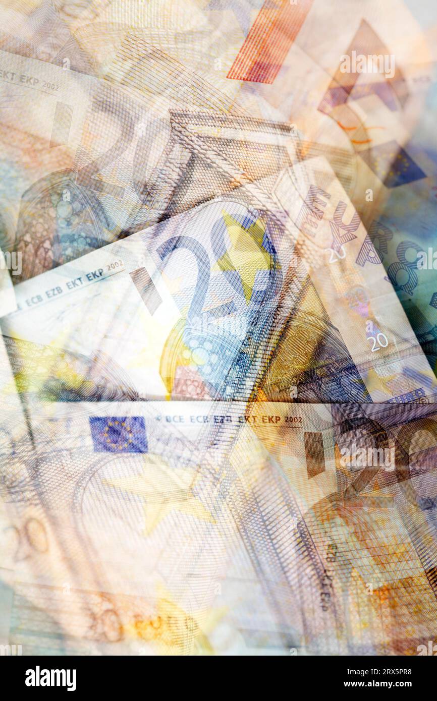 Euro money themed background texture Stock Photo - Alamy
