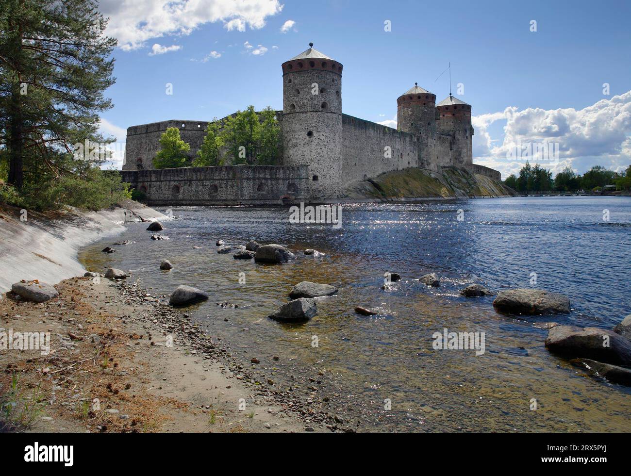 Olavinlinna (St. Olaf's Castle), a medieval castle in eastern Finland ...