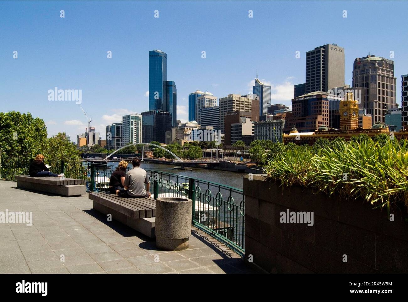 Promenade on the Yarra River, Melbourne, Victoria, Australia Stock ...