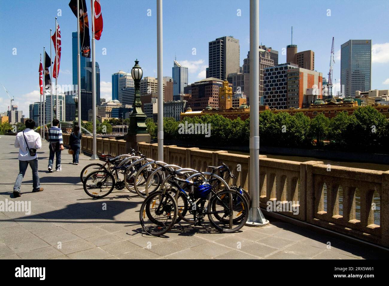 Promenade on the Yarra River, Melbourne, Victoria, Australia Stock ...