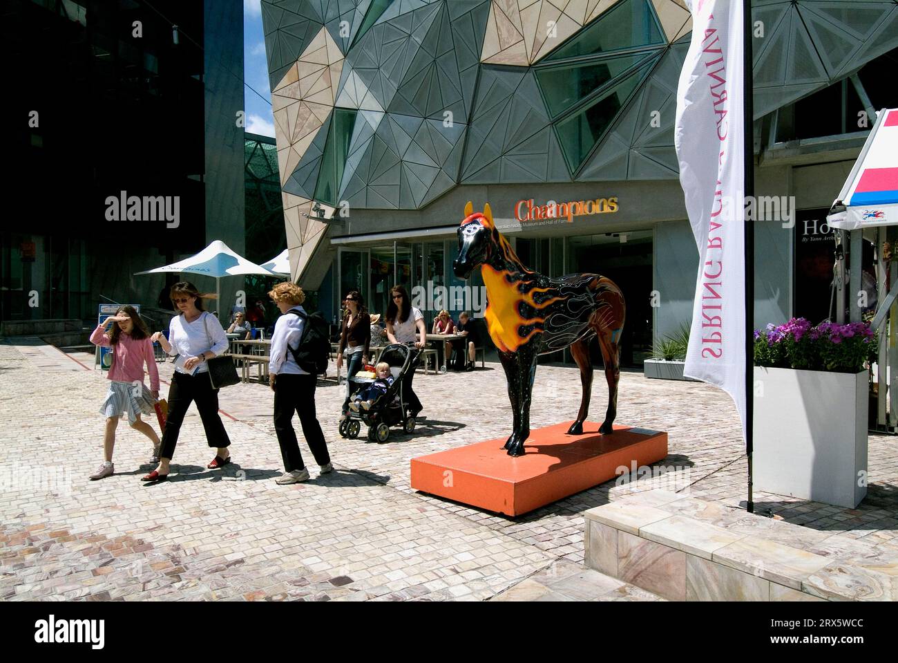 Horse sculpture in front of Australian Racing Museum and Hall of Fame ...