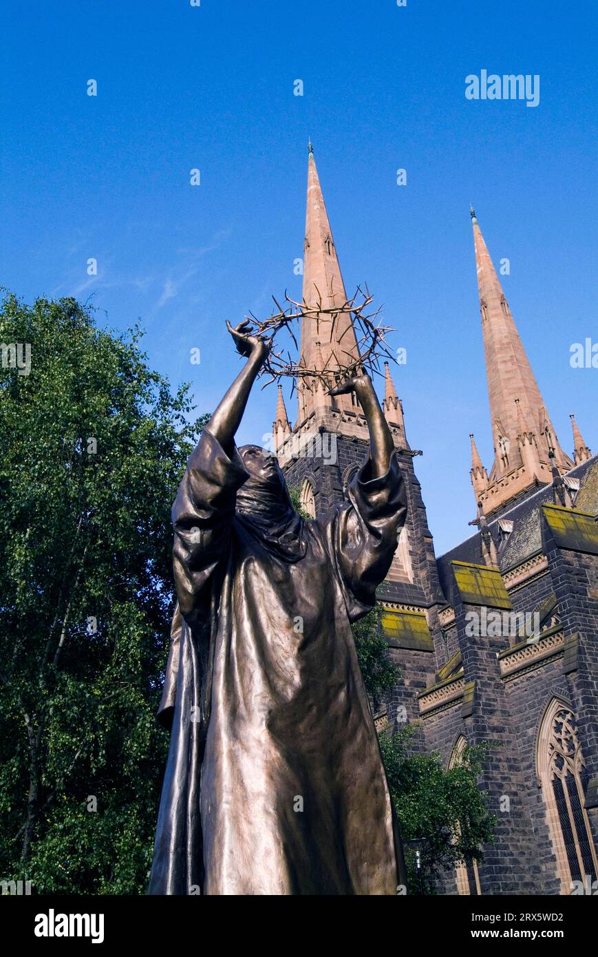 Statue of St. Catherine of Siena in front of St. Patrick's Cathedral ...