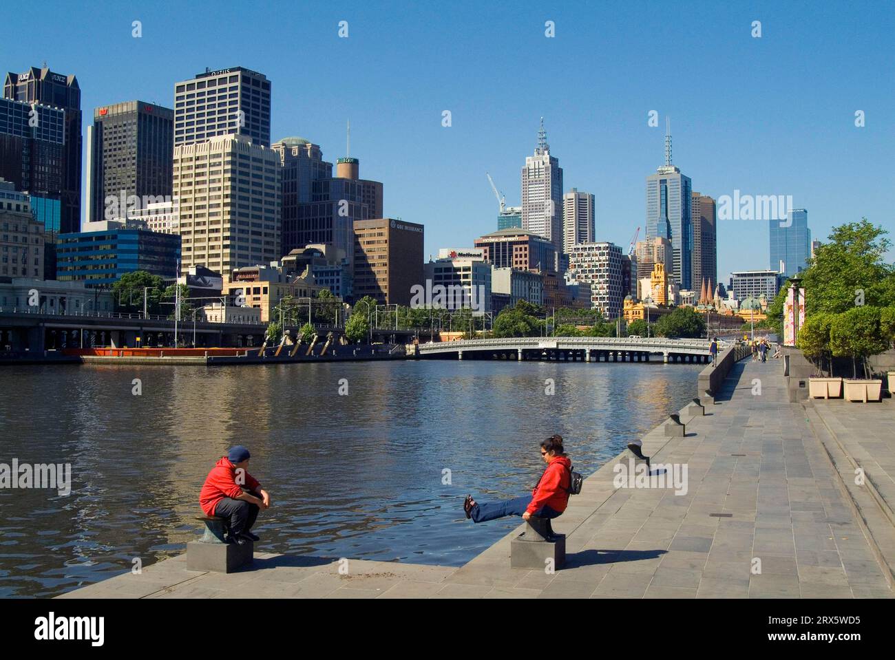 Promenade on the Yarra River, Melbourne, Victoria, Australia Stock ...