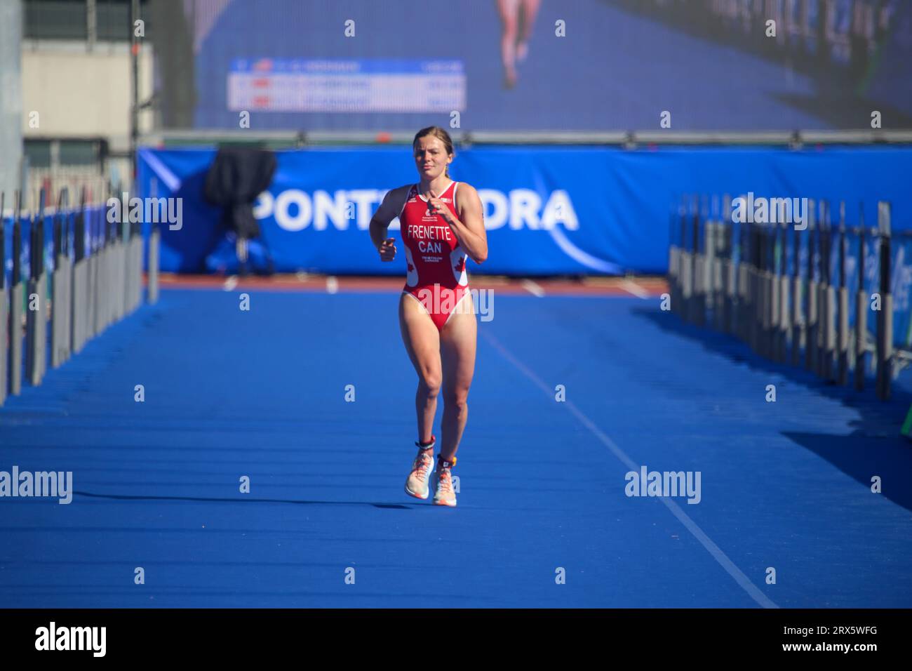 Pontevedra, Spain, September 23, 2023: Canadian paratriathlete Kamylle ...
