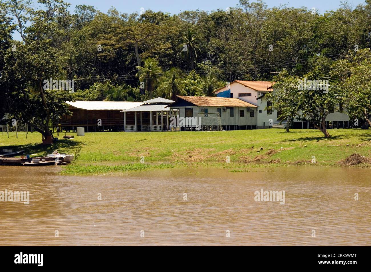 Village of the Caboclos on the Amazon, Brazil Stock Photo - Alamy