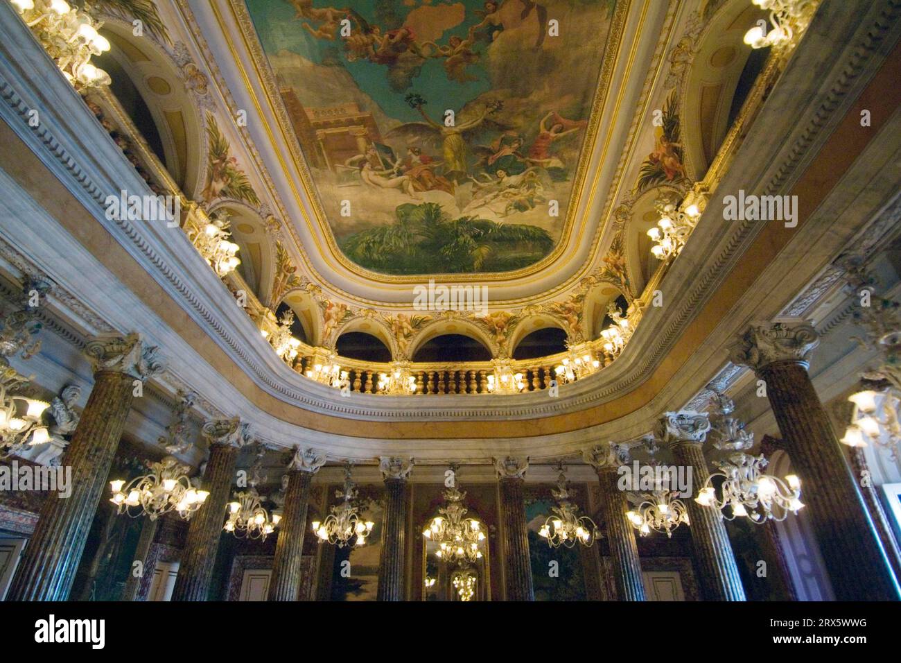 Interior of the Teatro Amazonas Opera House, Manaus, Amazonas State ...