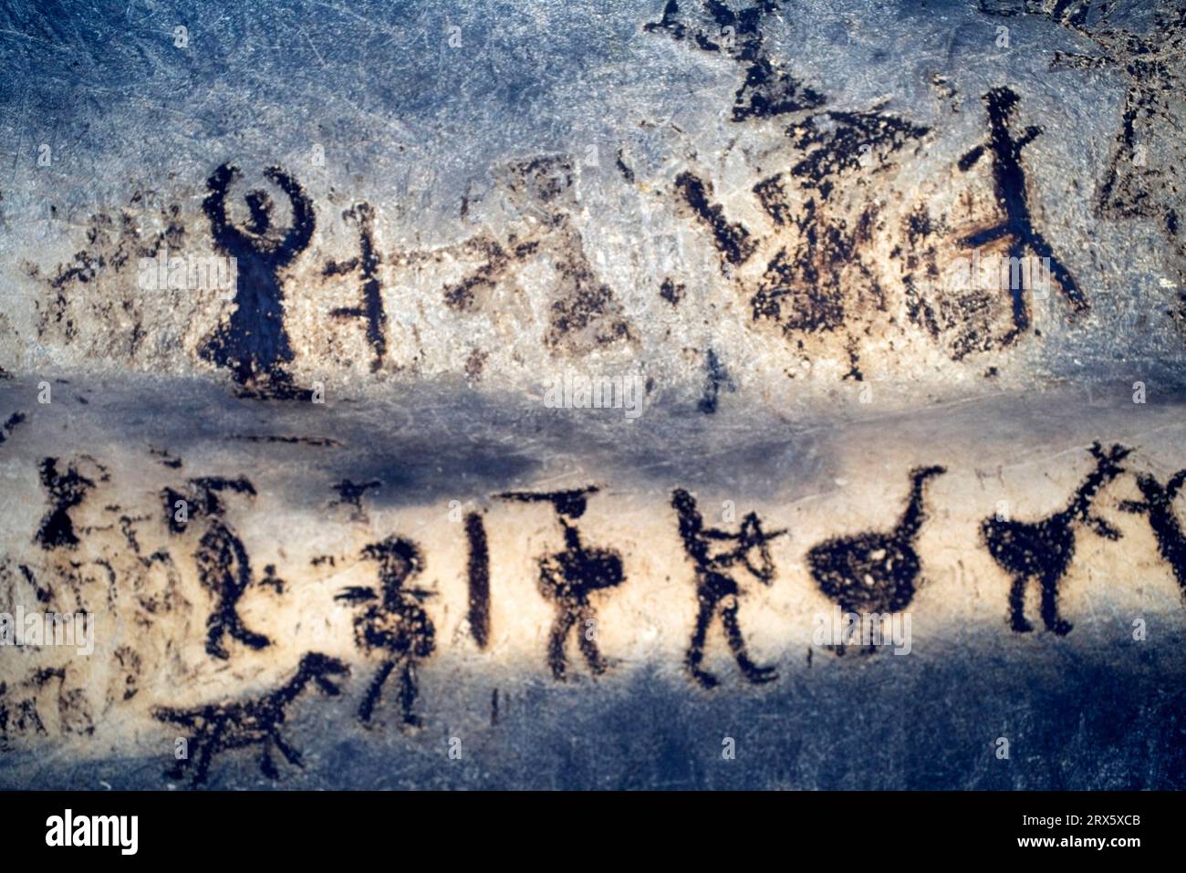 Prehistoric cave painting, Magura cave, Rabisa, Bulgaria Stock Photo ...