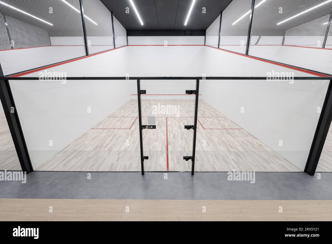Modern Squash Court Inside a Sport Facility Center Stock Photo - Alamy