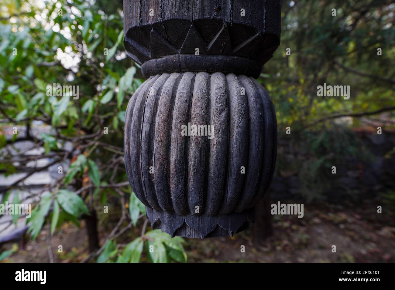 Beijing China, November 2, 2022: Wood carvings of Dong folk houses in ...