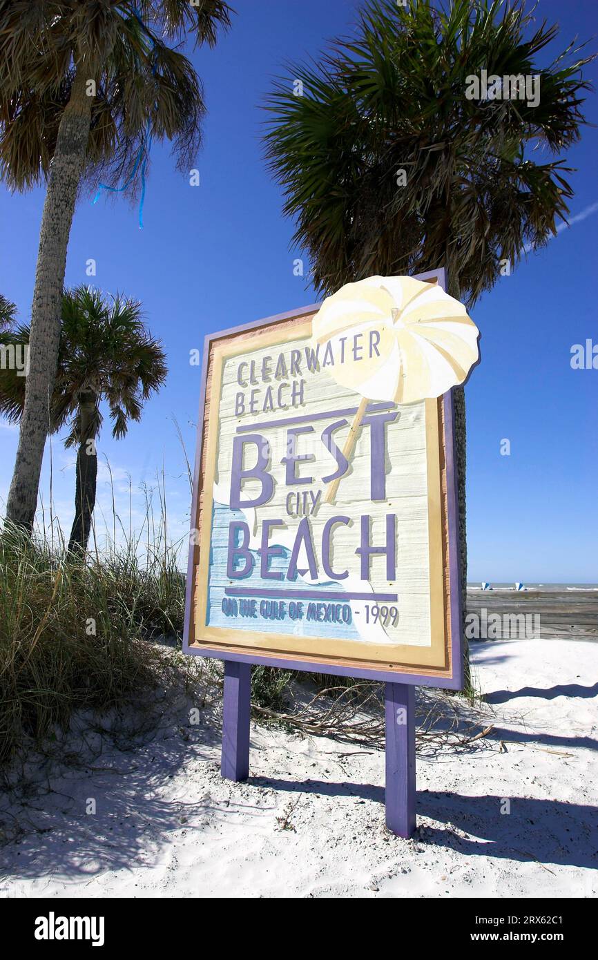Clearwater beach sign clearwater beach hi-res stock photography and ...