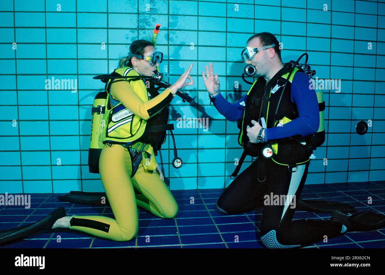 Diver in swimming pool, Munich, diving course, swimming pool, diving ...