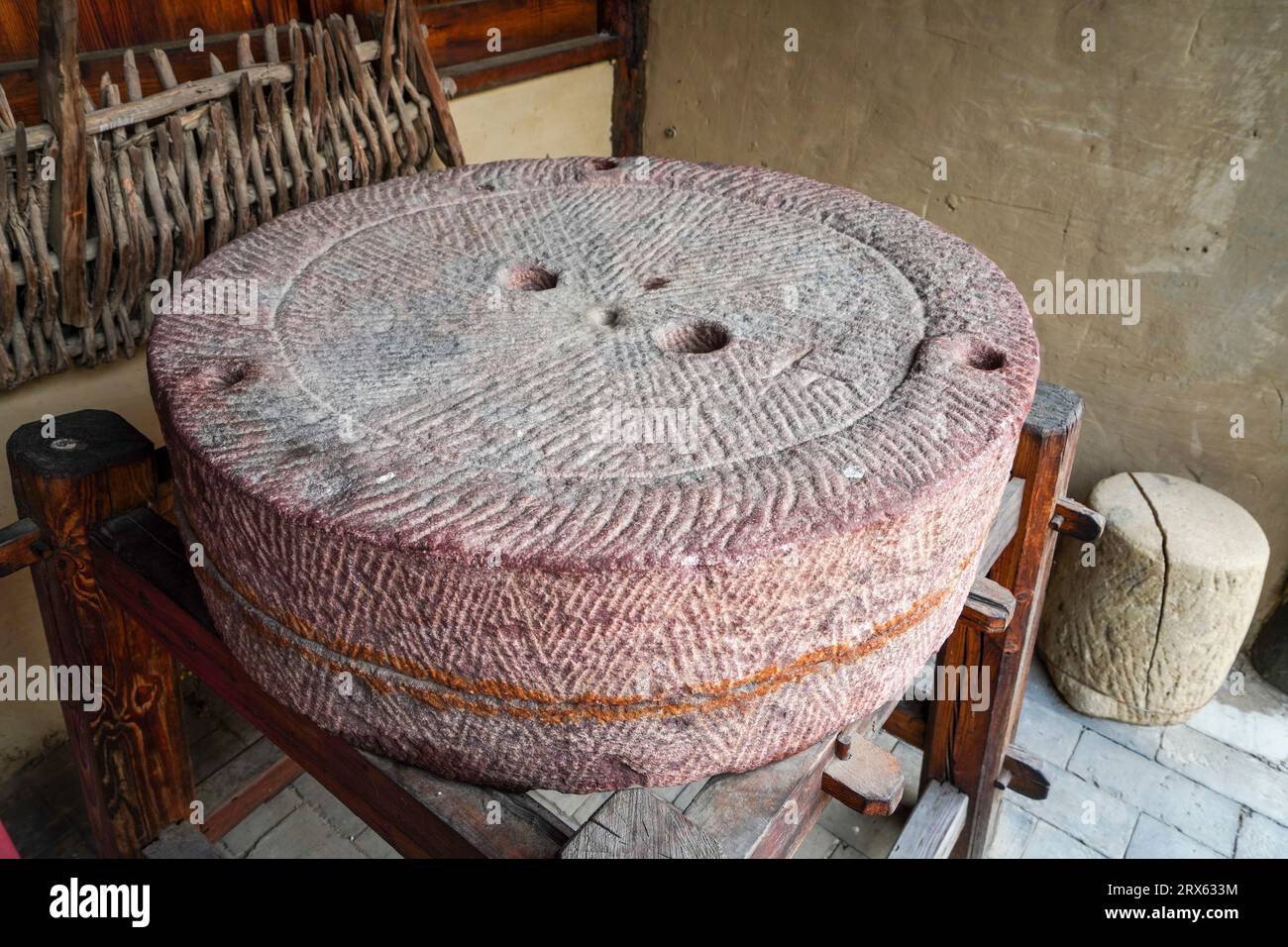 Grinding plate of Salar people Museum in China Ethnic Museum Stock ...