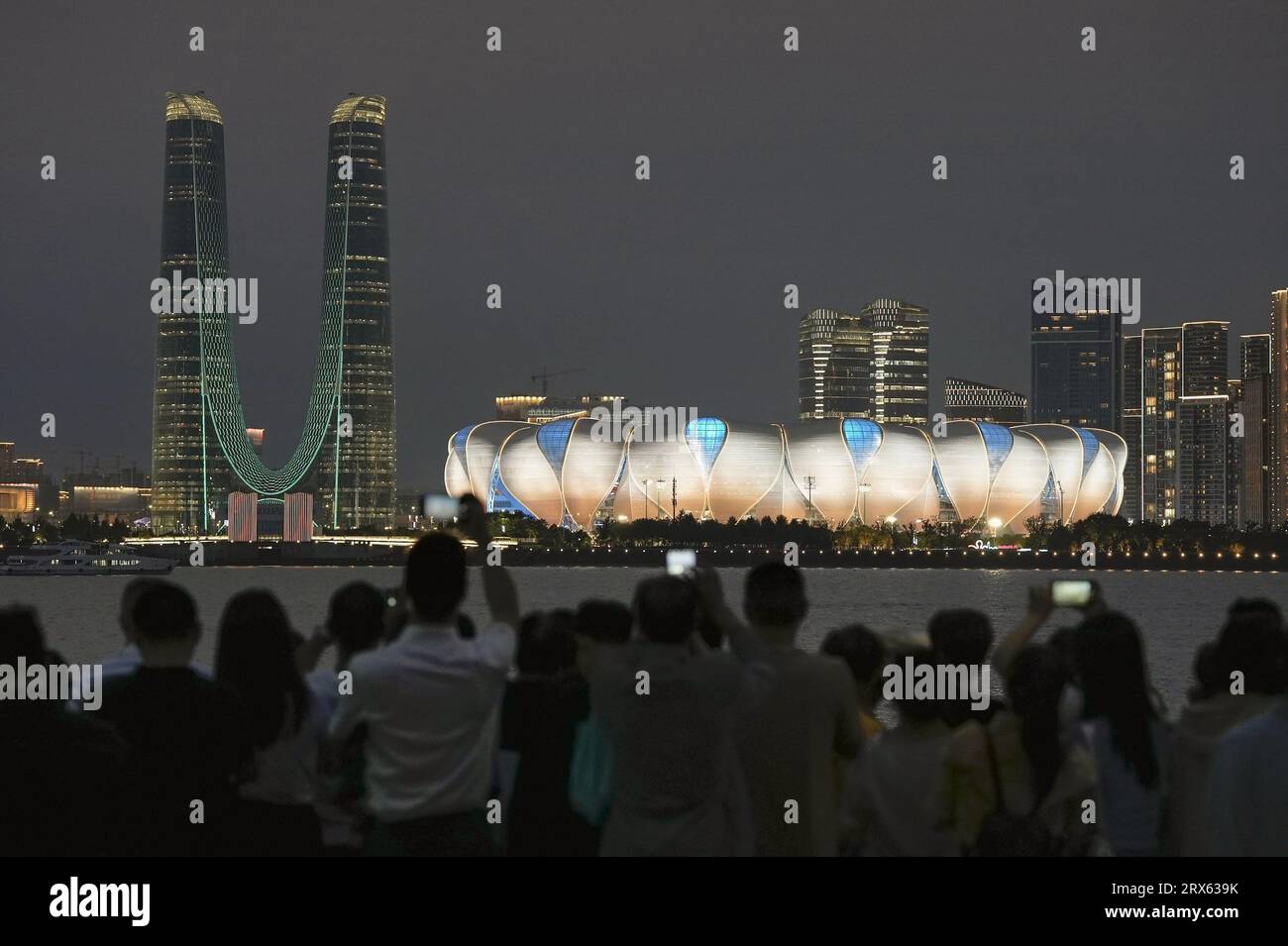 Hangzhou Olympic Sports Centre Stadium is pictured ahead of the opening ...