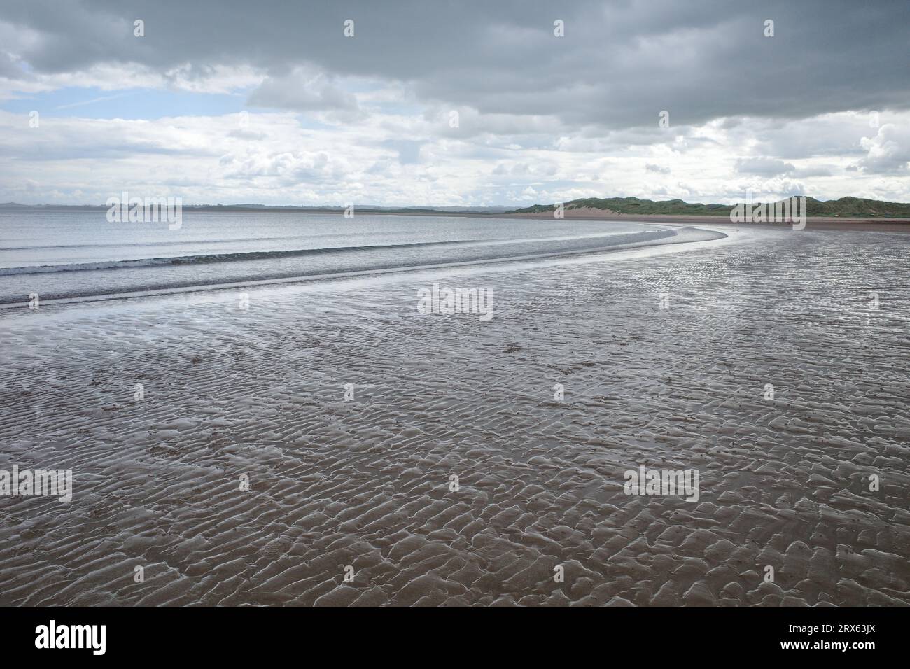 Beadnell, England - 12 July 2023: Views of the North sea coast from ...