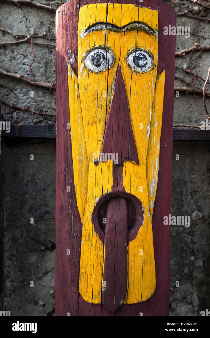 Figure Face Sculpture in Taiwan Scenic Area of China Ethnic Museum ...