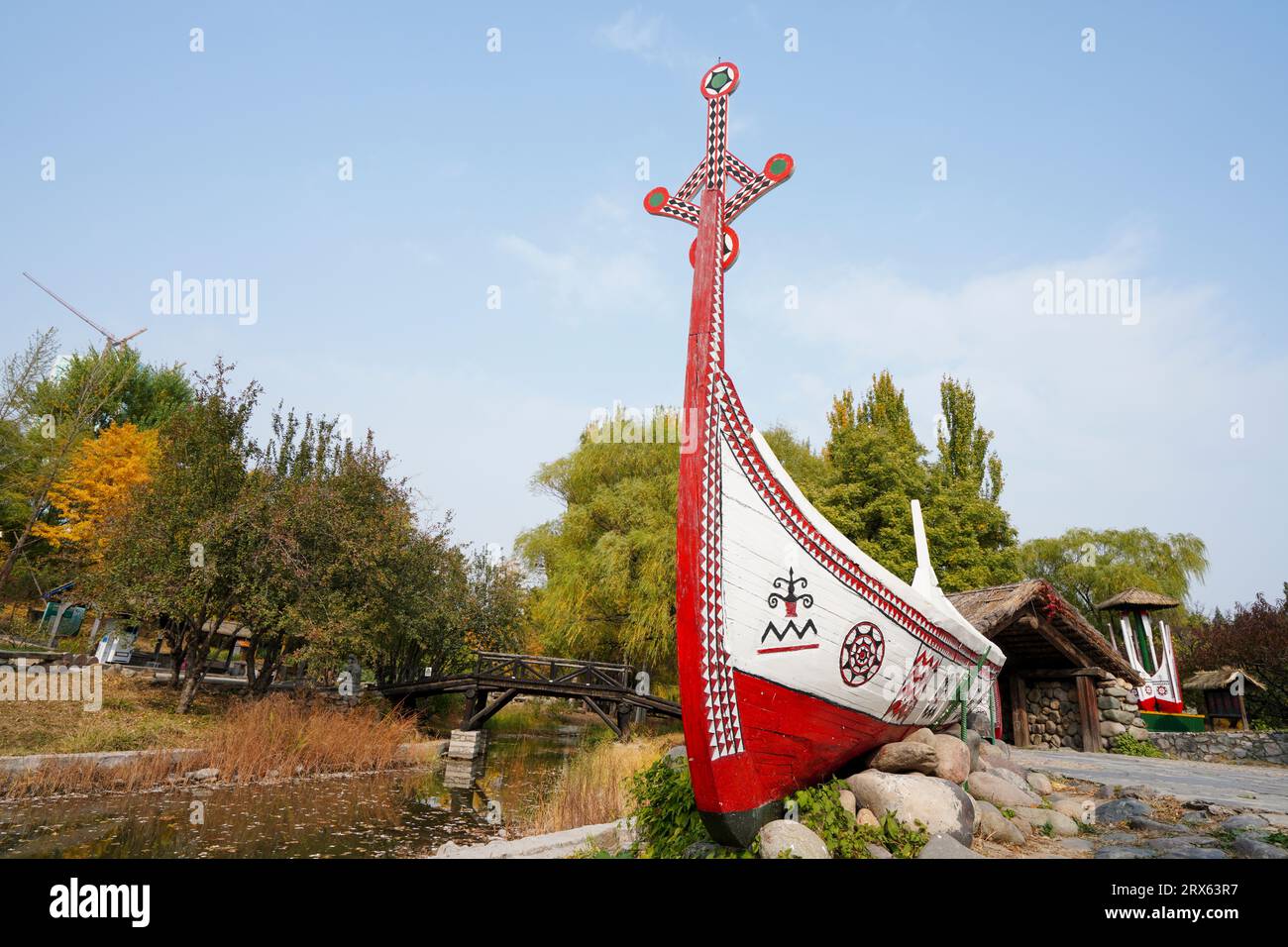 Yamei Fishing Boat in Taiwan Scenic Area of China Ethnic Museum Stock ...