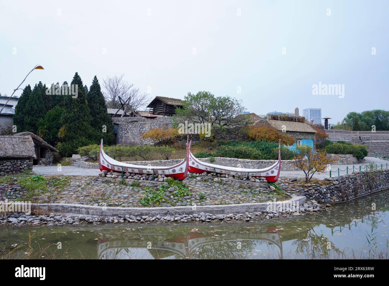 Yamei Fishing Boat in Taiwan Scenic Area of China Ethnic Museum Stock ...