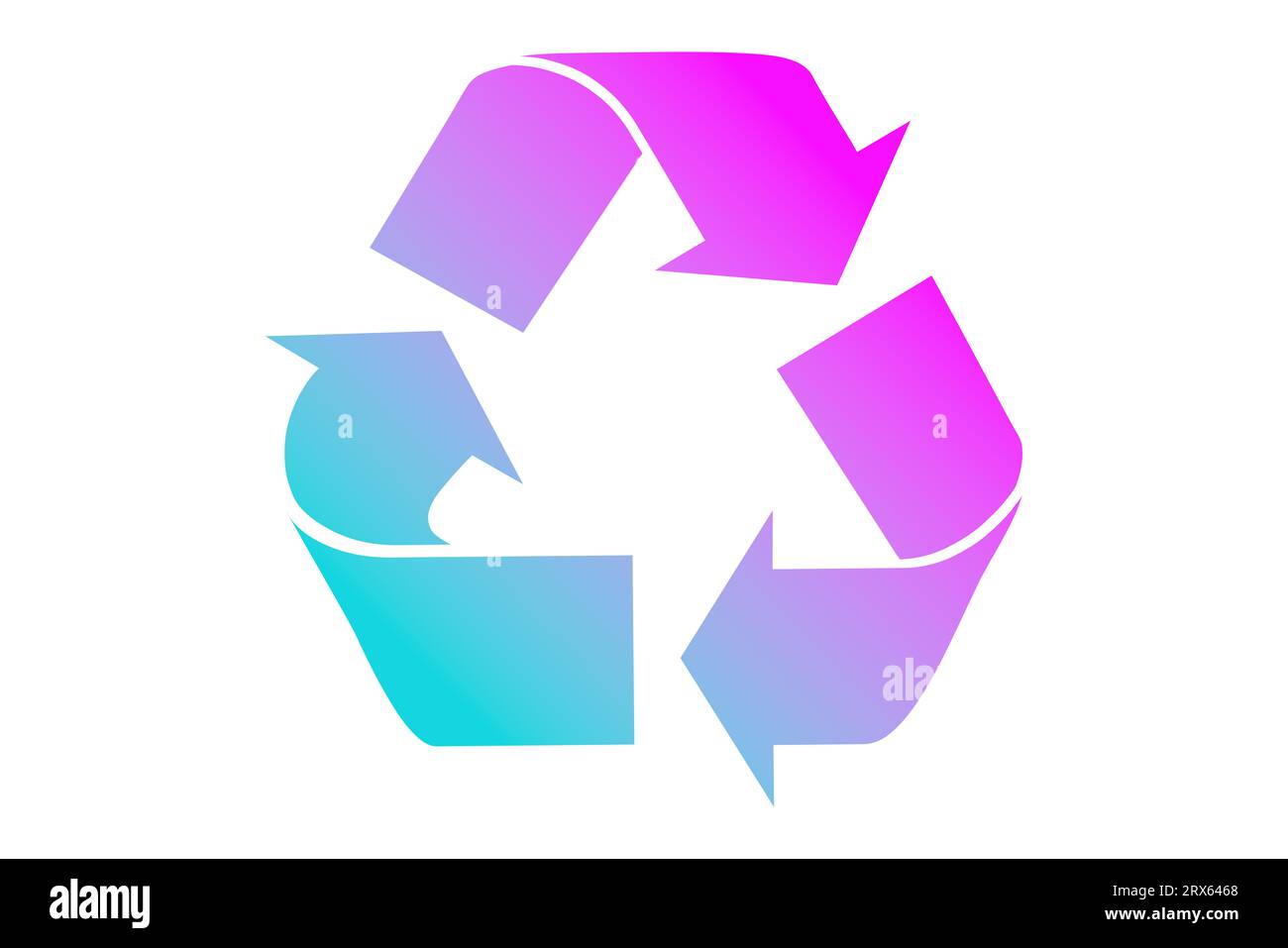 Recycle symbol colorful on white background Stock Photo - Alamy