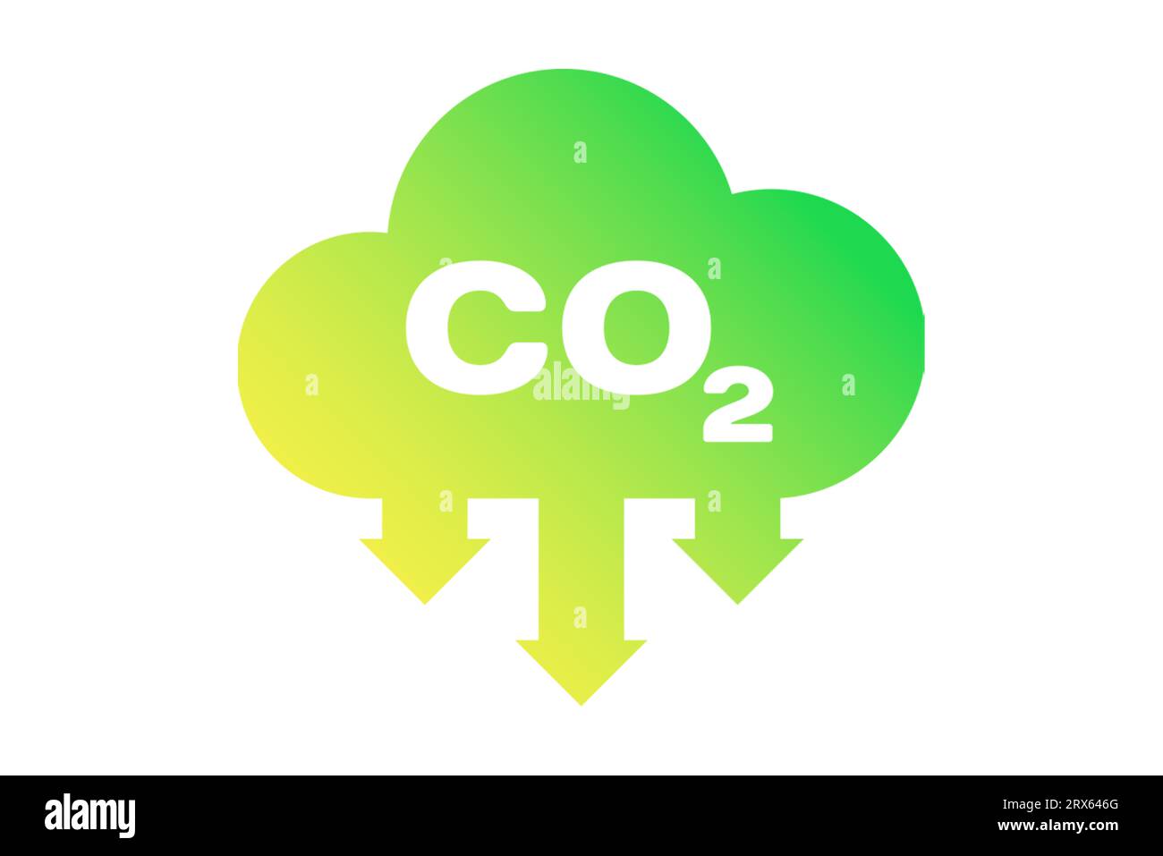 CO2 emission, reduction, neutrality concept vector flat icon set ...