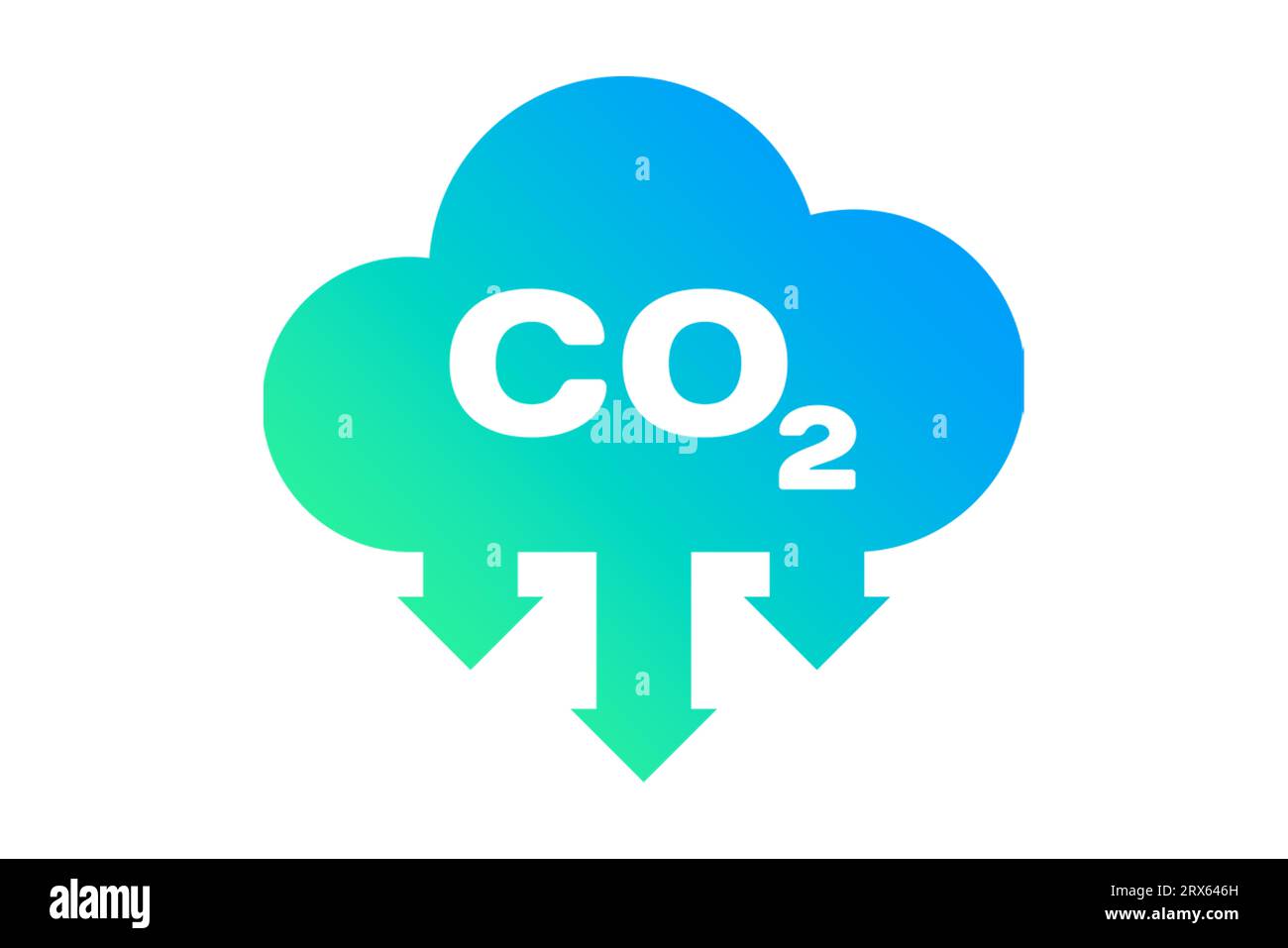CO2 emission, reduction, neutrality concept vector flat icon set ...