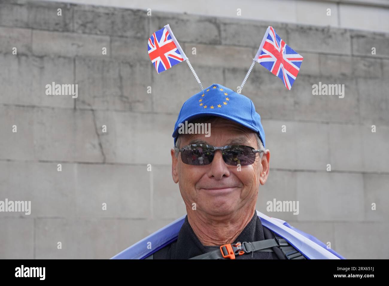 People take part in a Rejoin march at Hyde Park in London, calling for ...