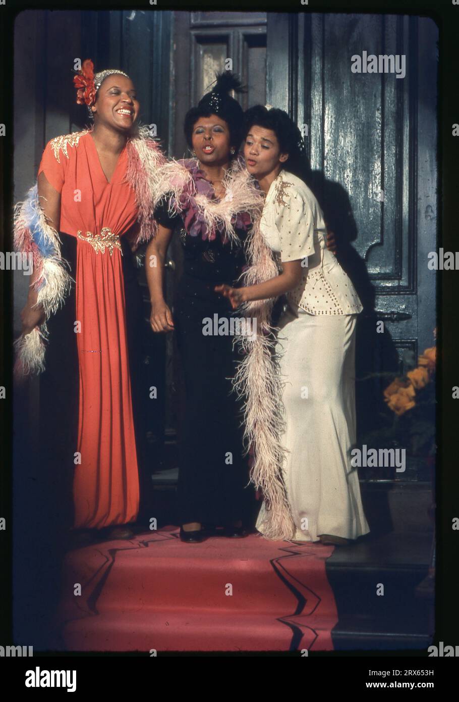 Three of the women actresses on Sesame Street dress as 1920s flappers ...