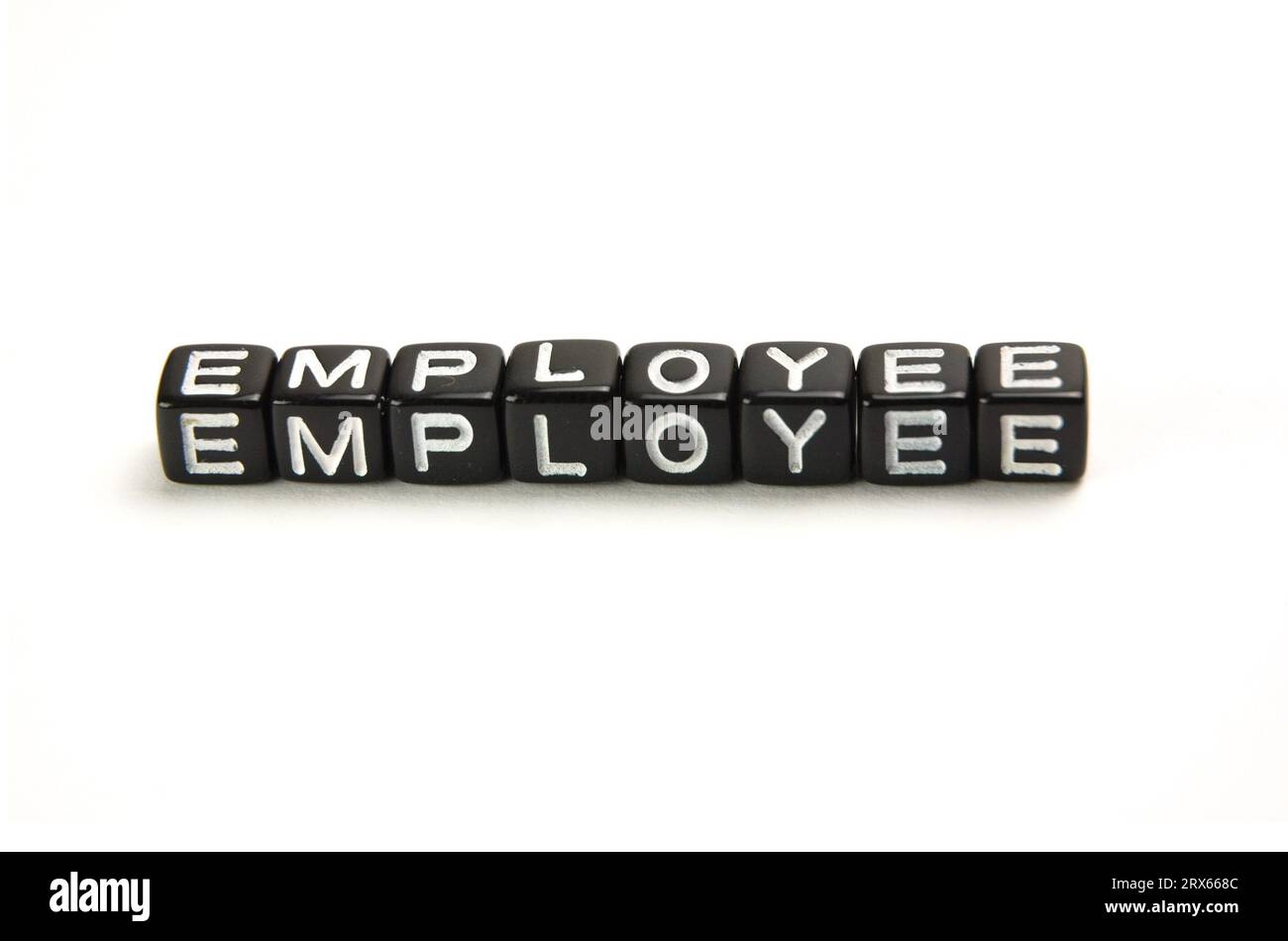 Employee - Business Vocabulary Word on Black Dice isolated on white ...