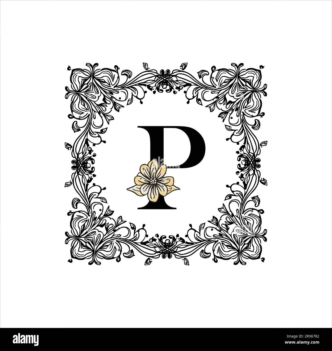 Floral p Stock Vector Images - Alamy