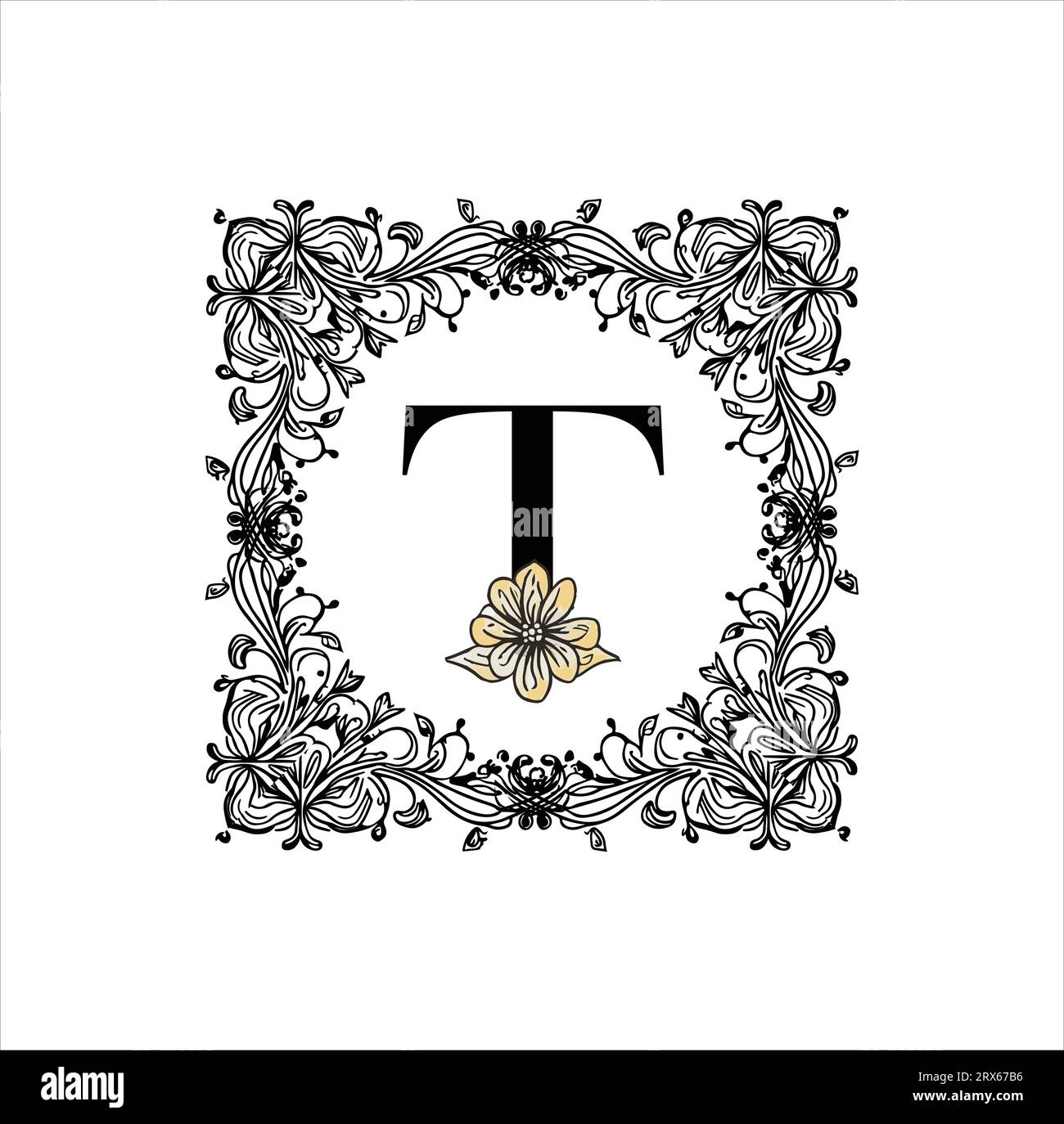 T in floral hi-res stock photography and images - Alamy