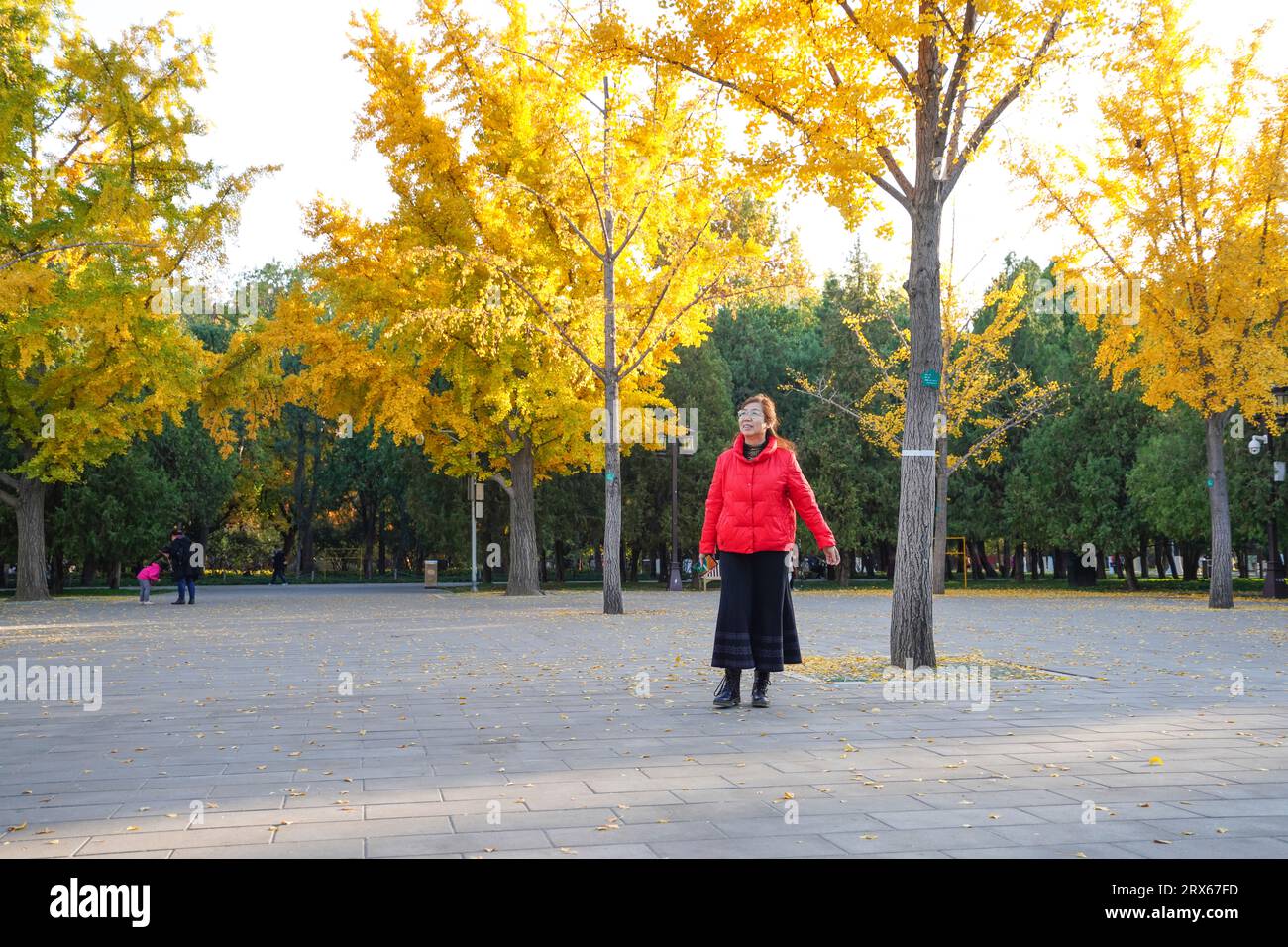 Beijing China, November 4, 2022: The Lady in Red at the Temple of ...