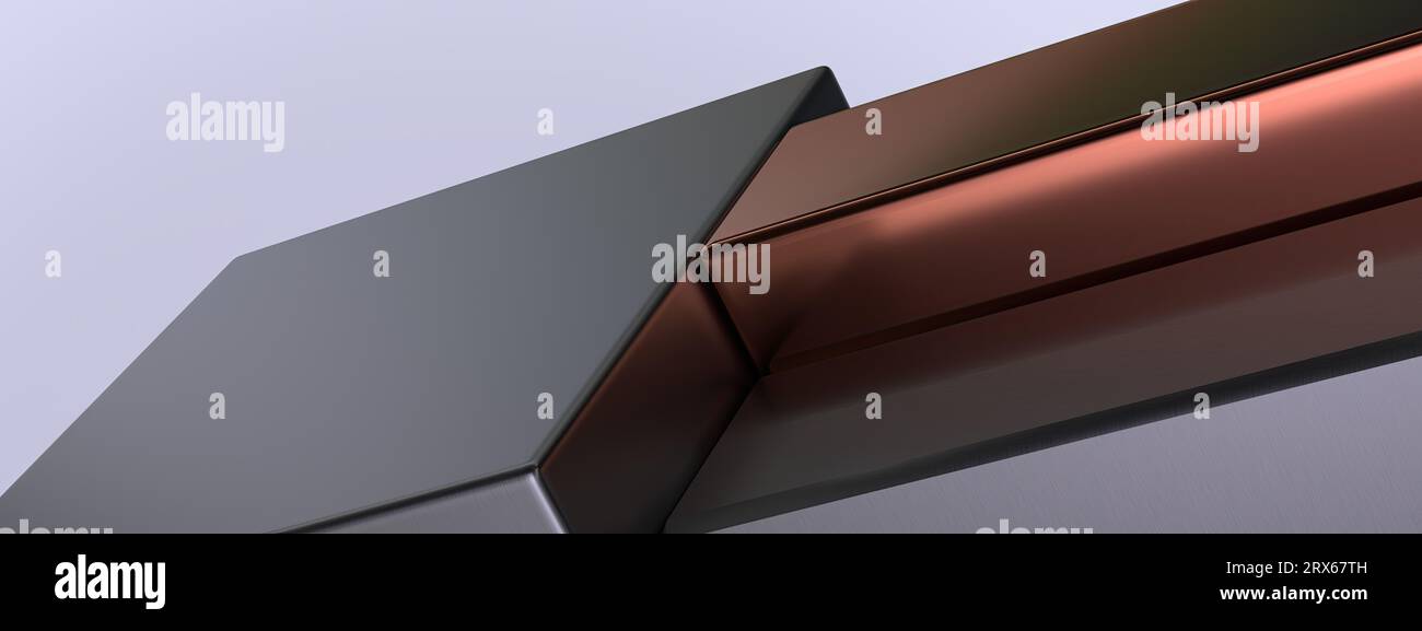 Copper Linear Box Metallic Elegant Modern 3D Rendering Image Background ...