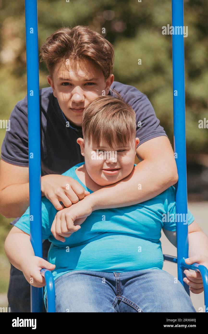 Caucasian boy down syndrome smiling hi-res stock photography and images ...