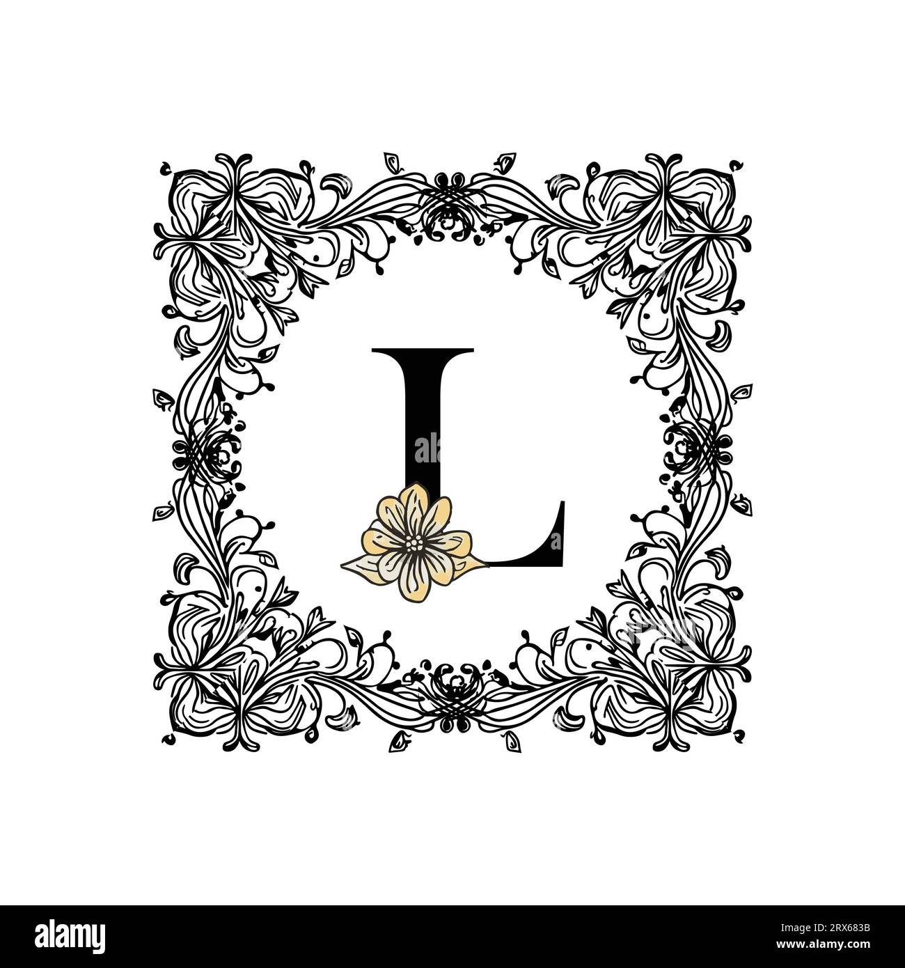 Logo floral hi-res stock photography and images - Alamy