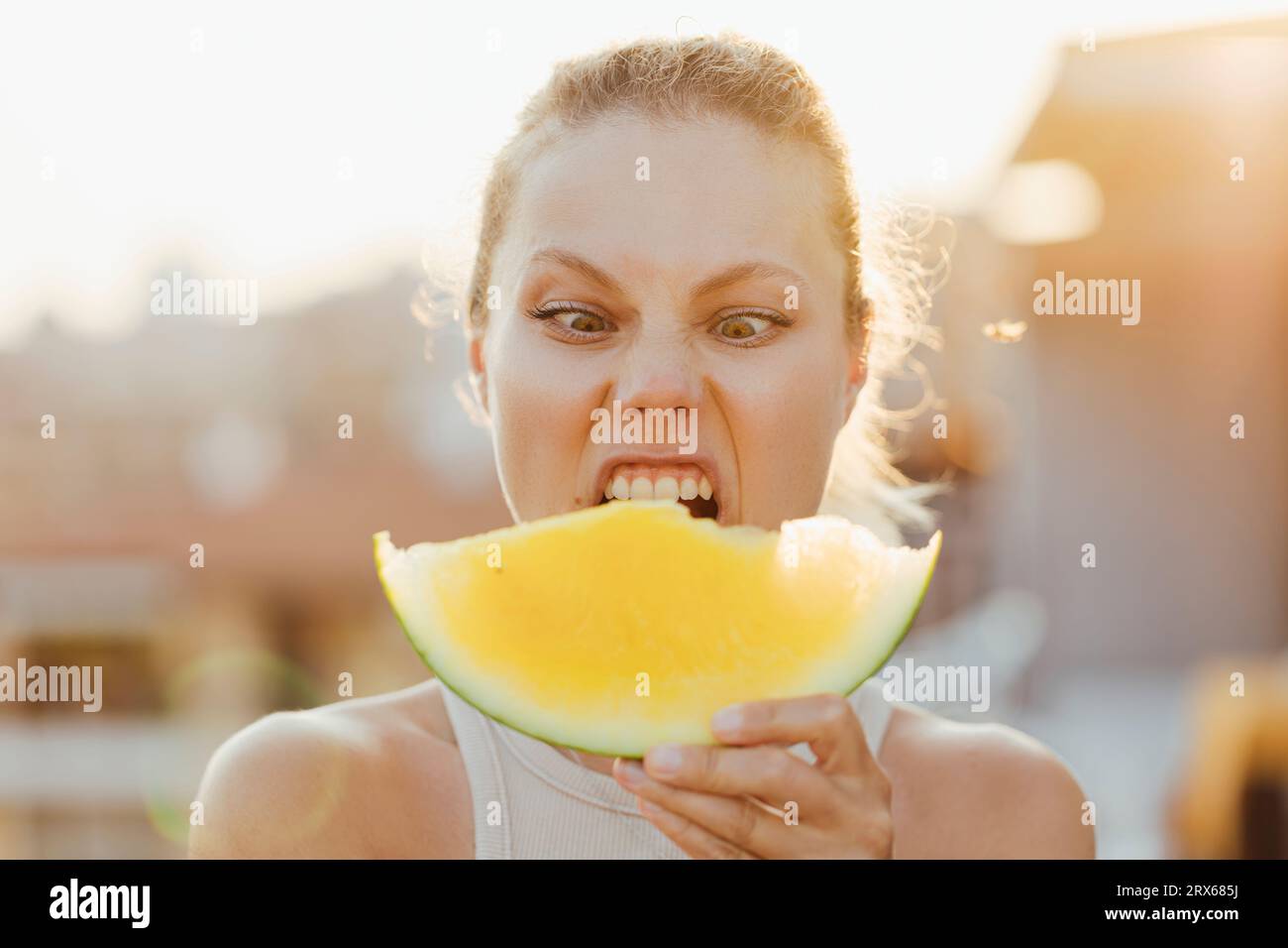 Watermelon woman funny hi-res stock photography and images - Alamy