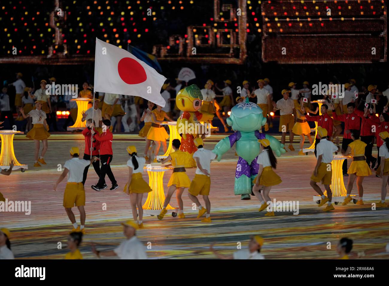 Team Japan enters the arena during the opening ceremony of the 19th ...