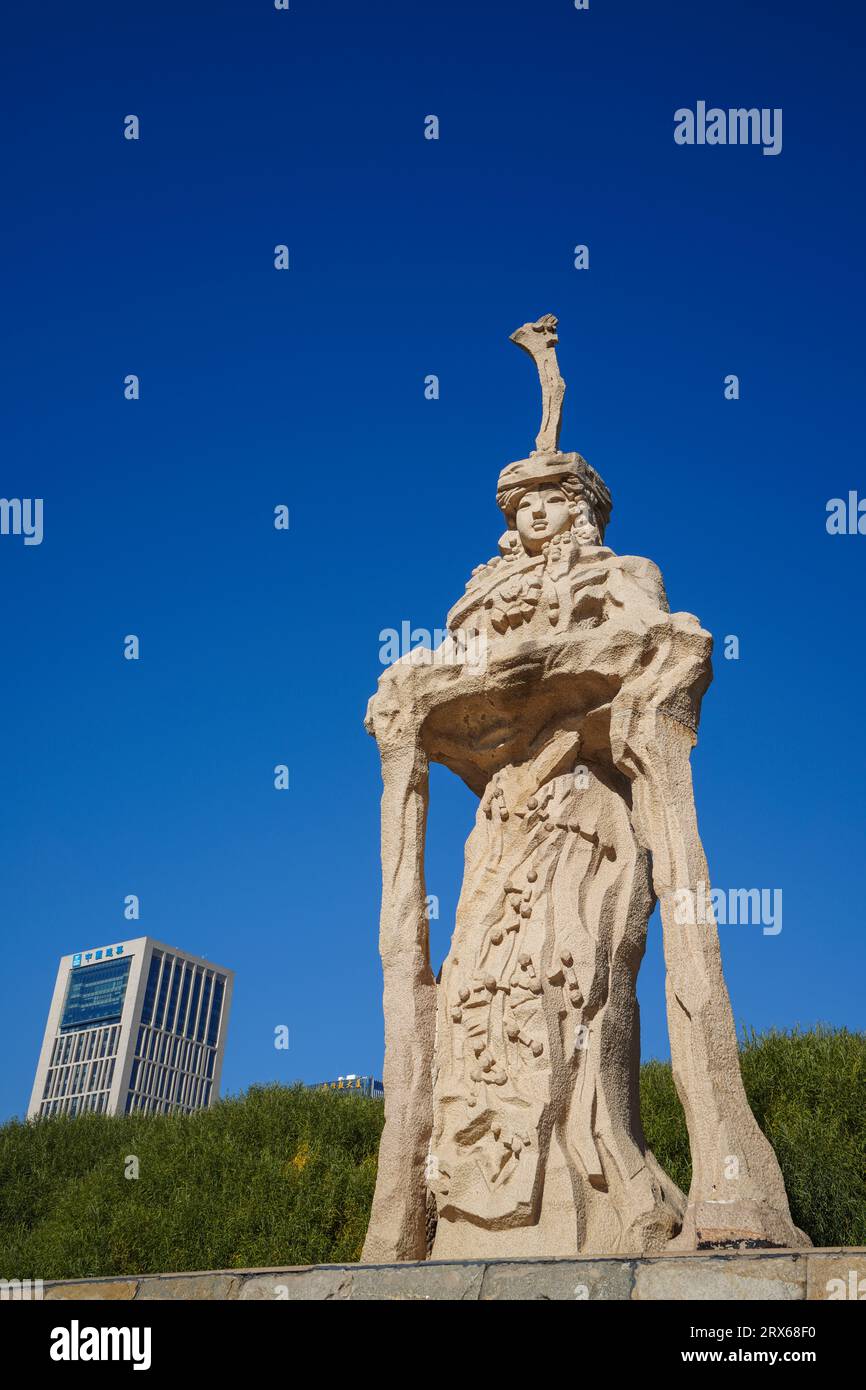 Beijing China, November 5, 2022: Sculptures of Kublai Khan Khan and the ...